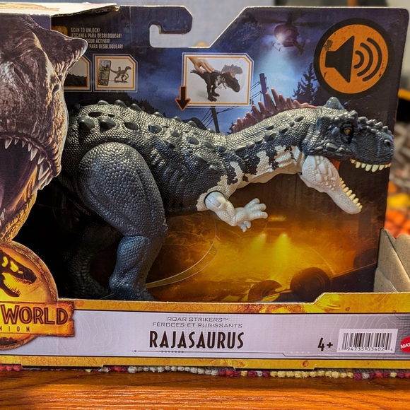 Mattel | Toys | Jurassic World Dominion Rajasaurus Roar Strikers Figure ...